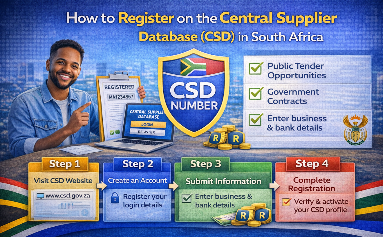 How to Register on the Central Supplier Database (CSD) in South Africa